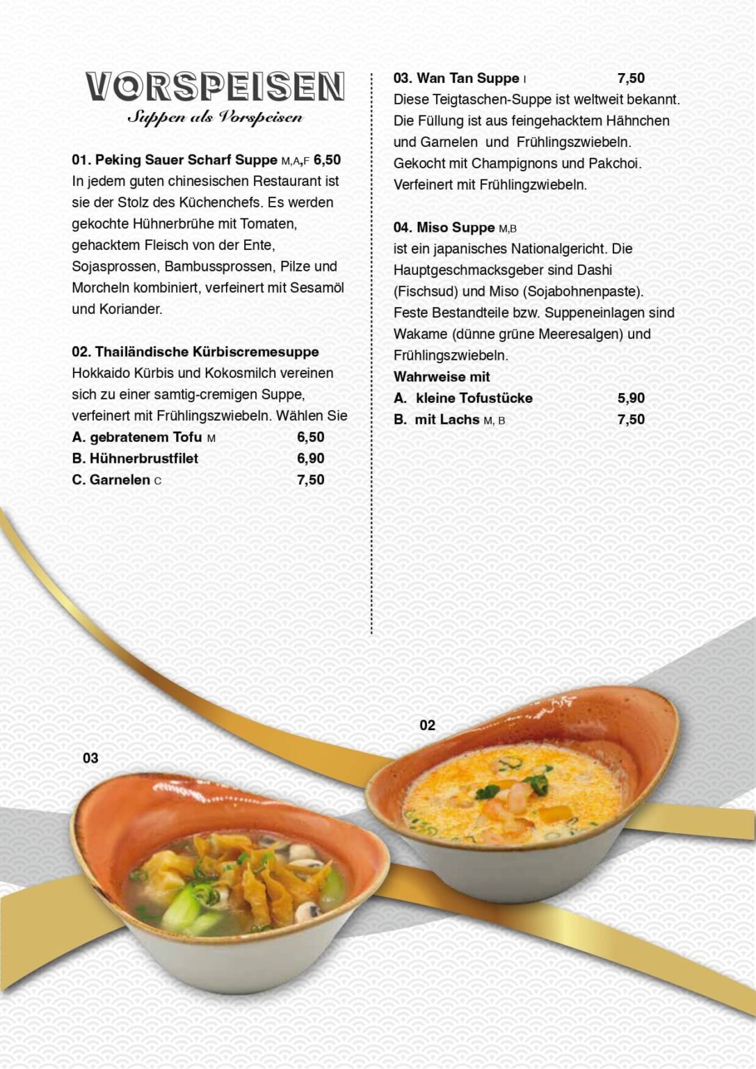 Speisekarte - Lúa Asia Gourmet Restaurant
